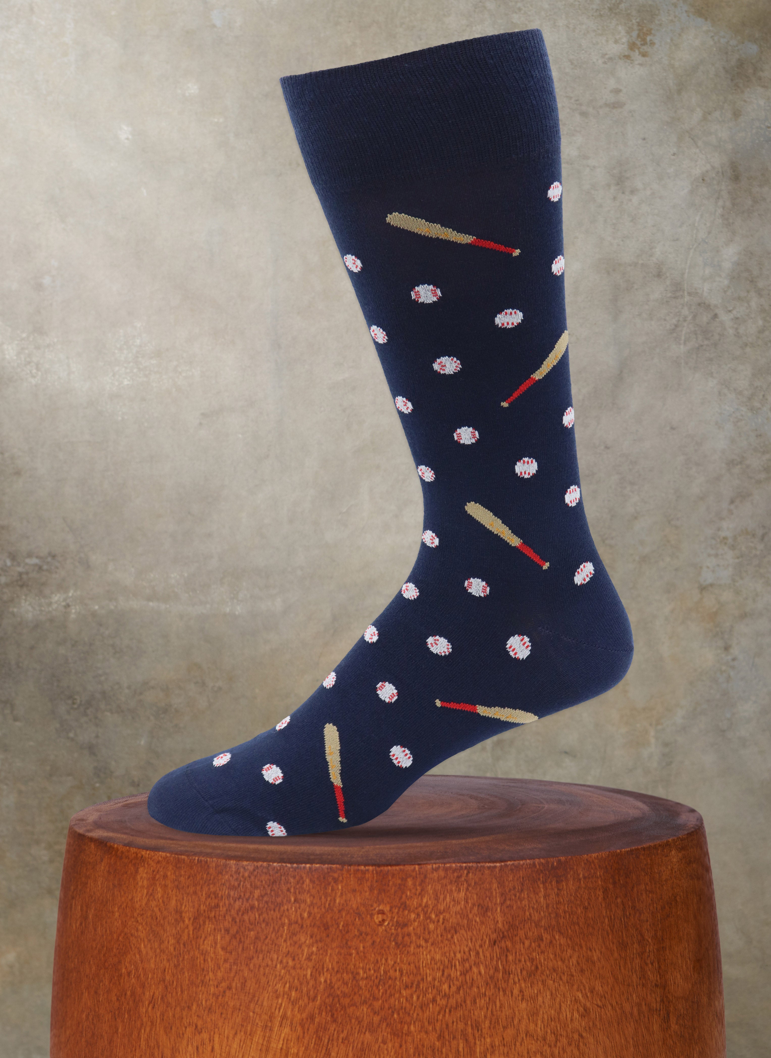 Baseball Sock in Navy – Lorenzo Uomo
