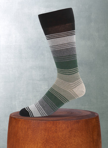 Three Stripe Sock in Black – Lorenzo Uomo