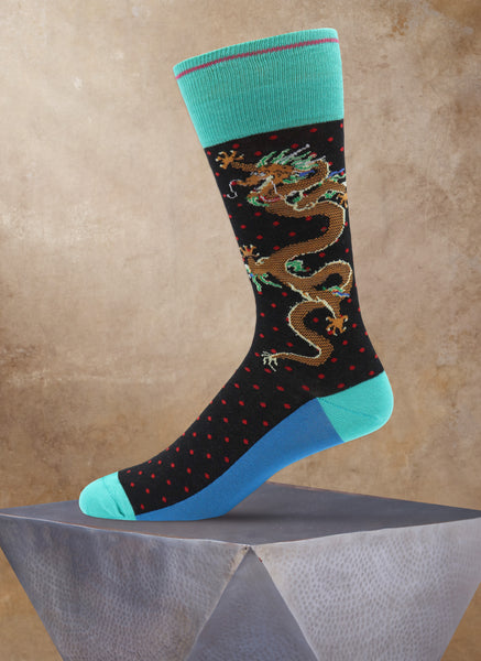 Dragons Sock in Black – Lorenzo Uomo