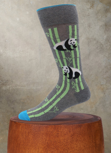 Pandas Sock in Grey – Lorenzo Uomo
