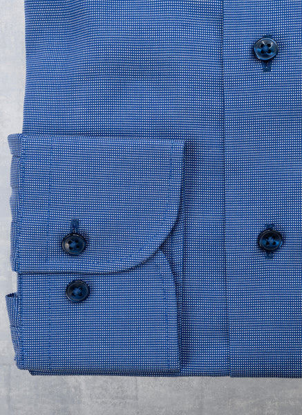 Alexander in Navy Textured Shirt – Lorenzo Uomo
