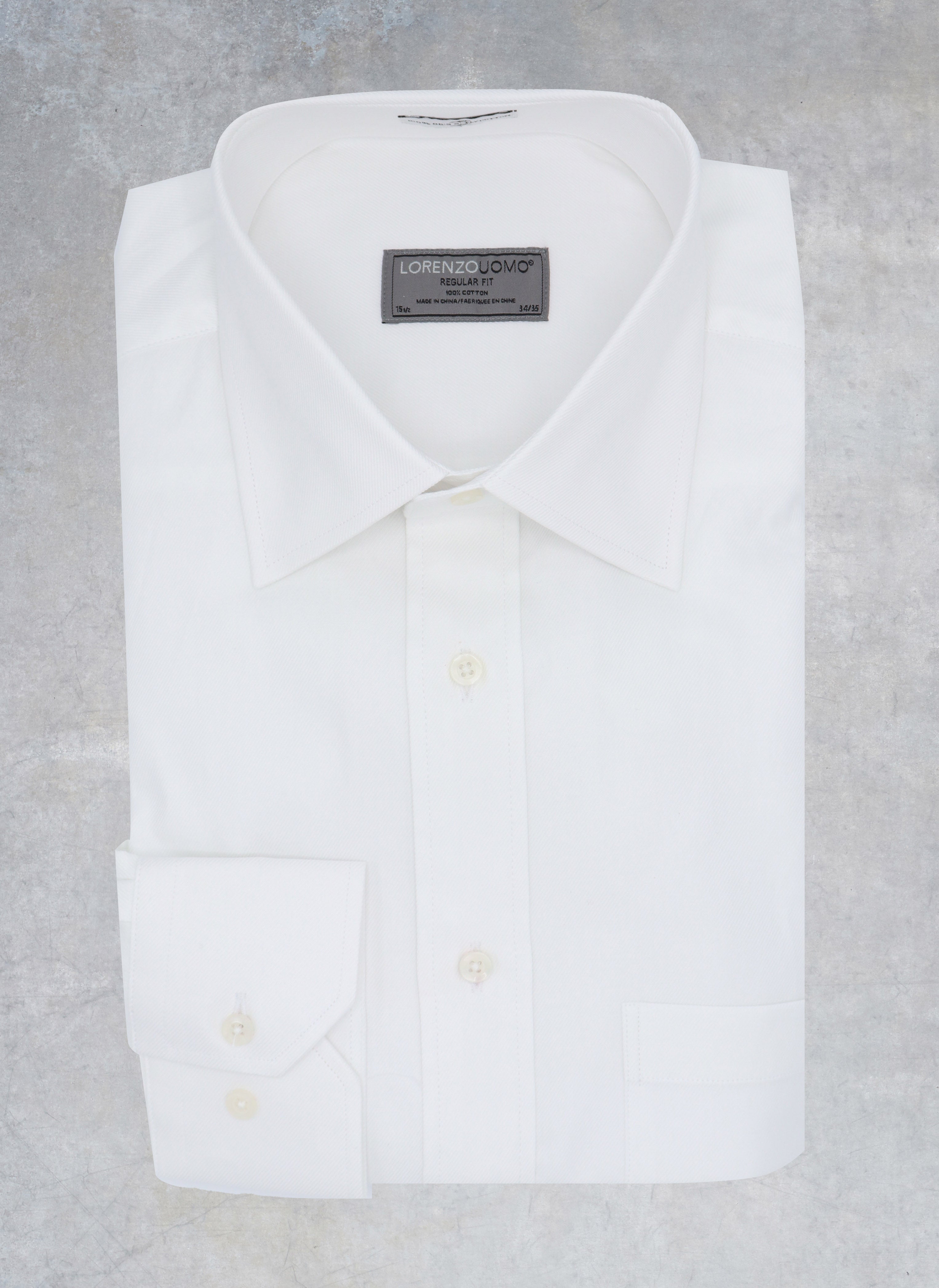 William Fullest Fit Shirt in White Twill – Lorenzo Uomo