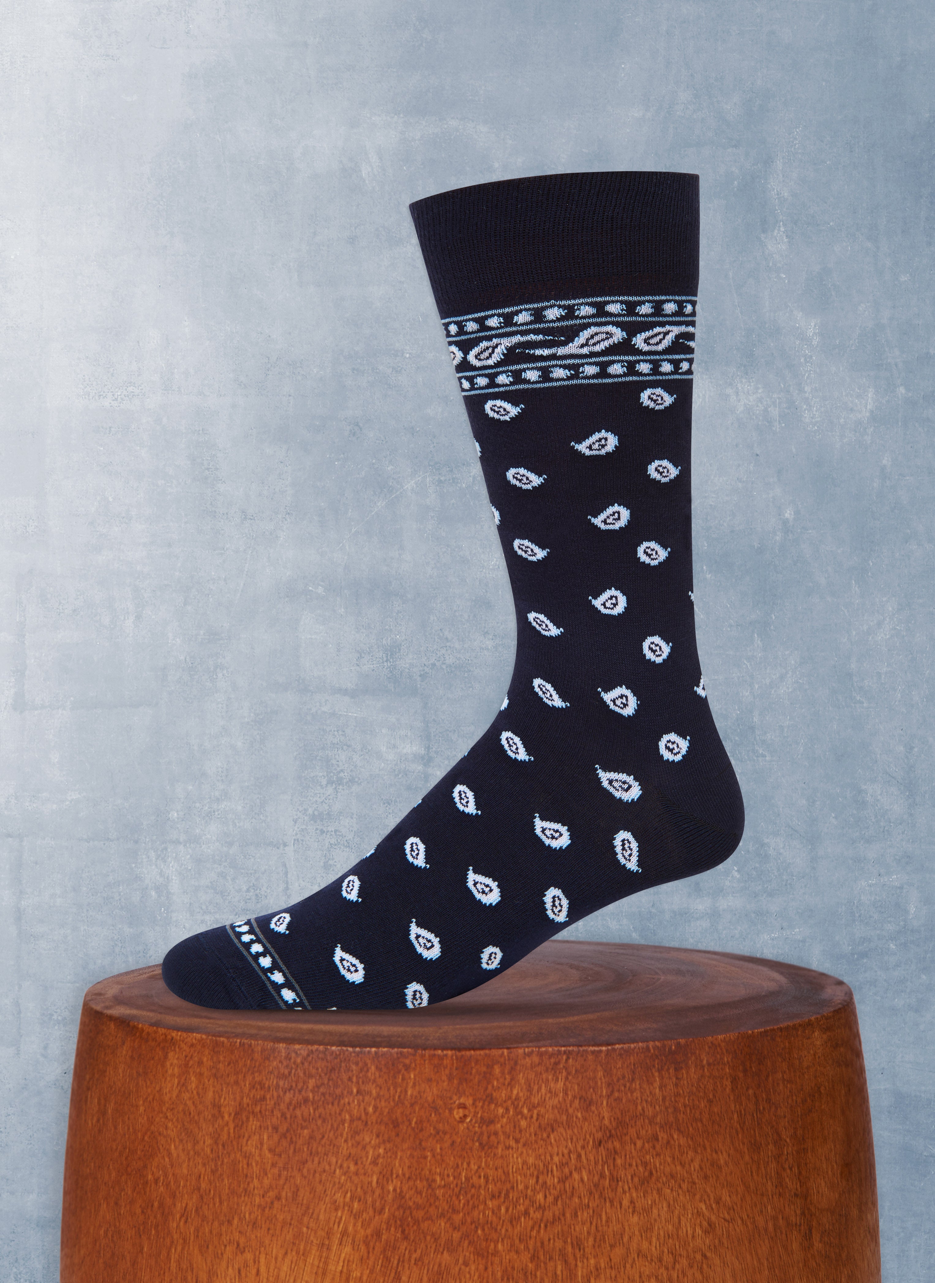 Bandana Band Sock in Navy – Lorenzo Uomo