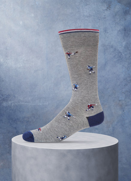 Football Player Sock in Grey – Lorenzo Uomo