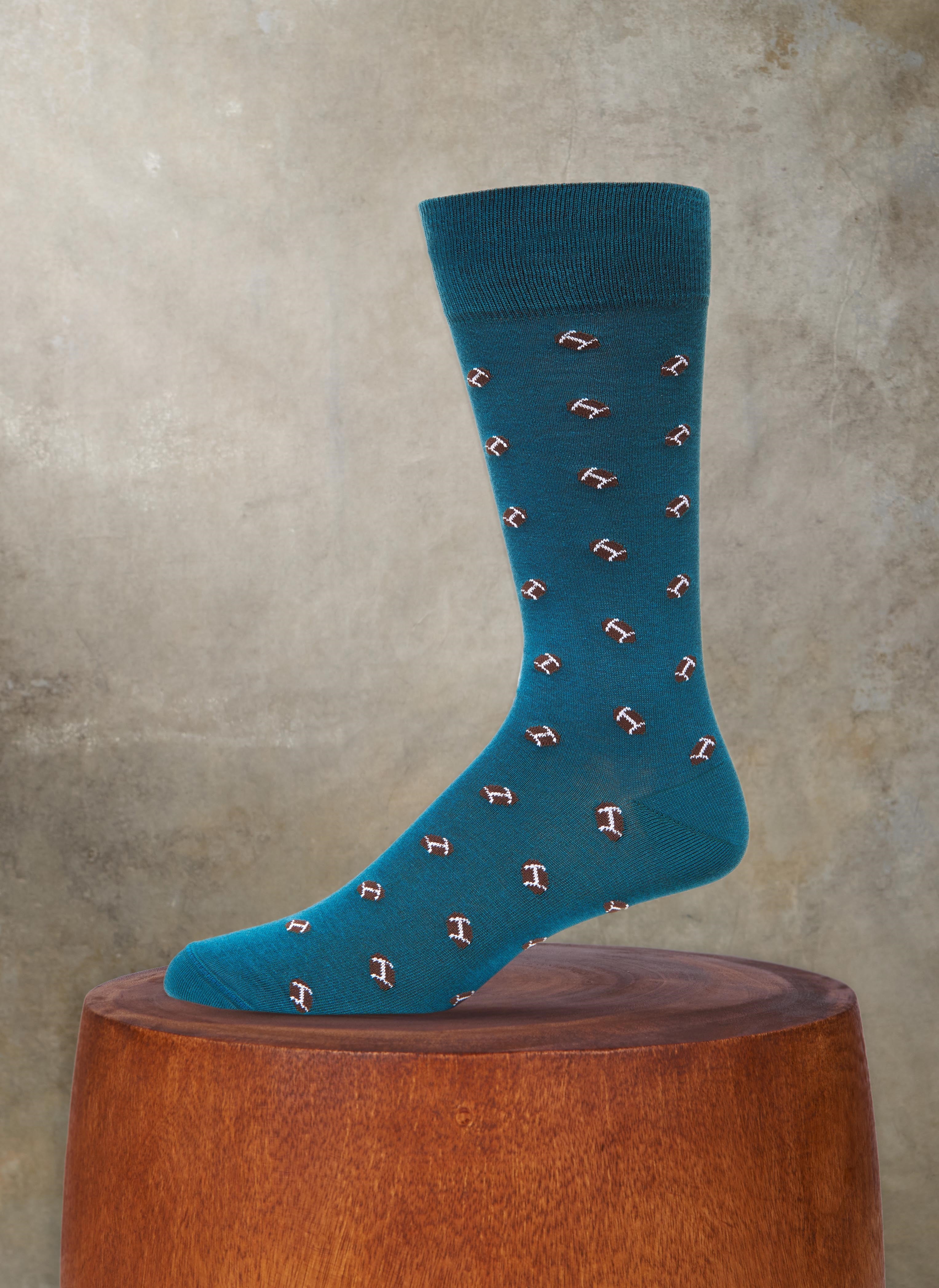 Football Sock in Teal – Lorenzo Uomo