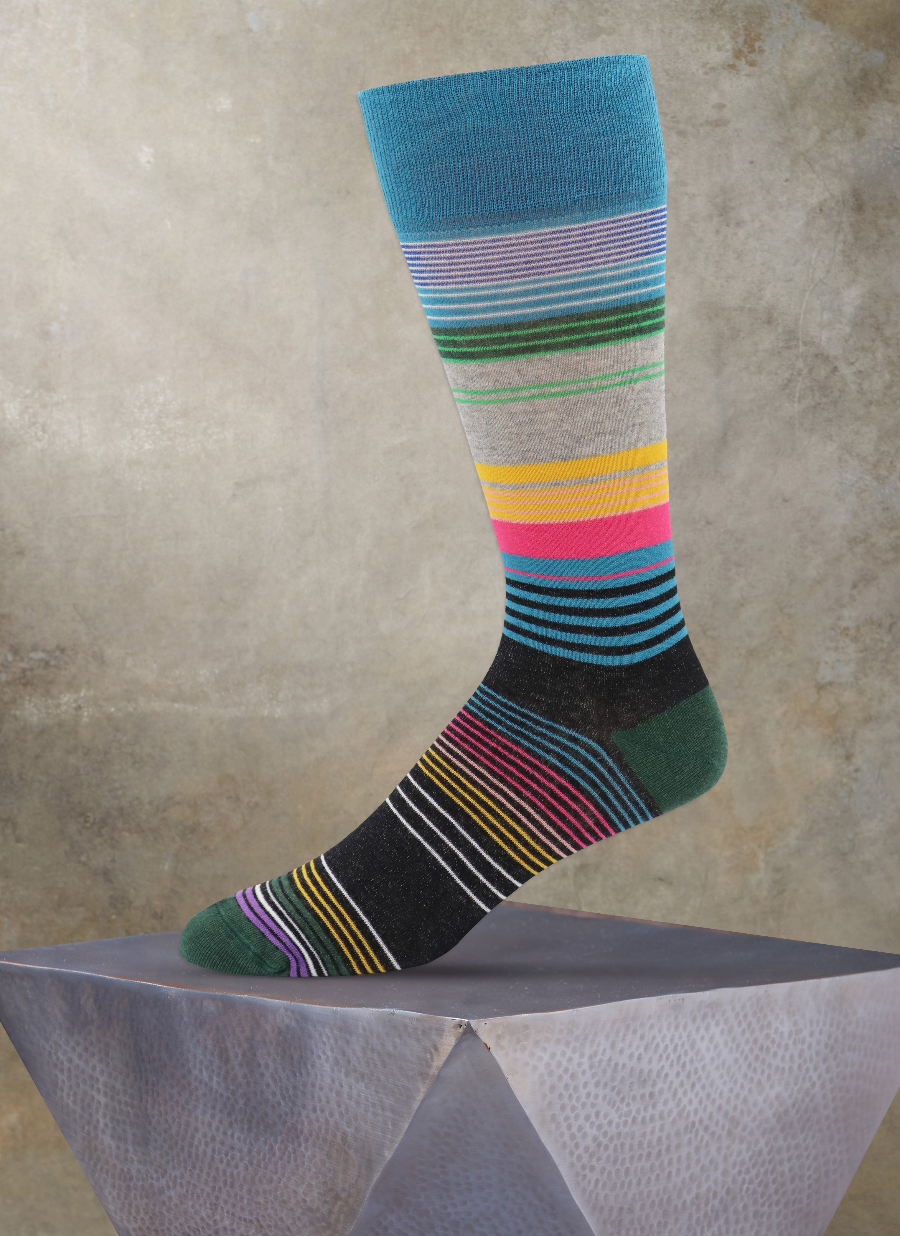 Barcode Stripes Sock in Black – Lorenzo Uomo