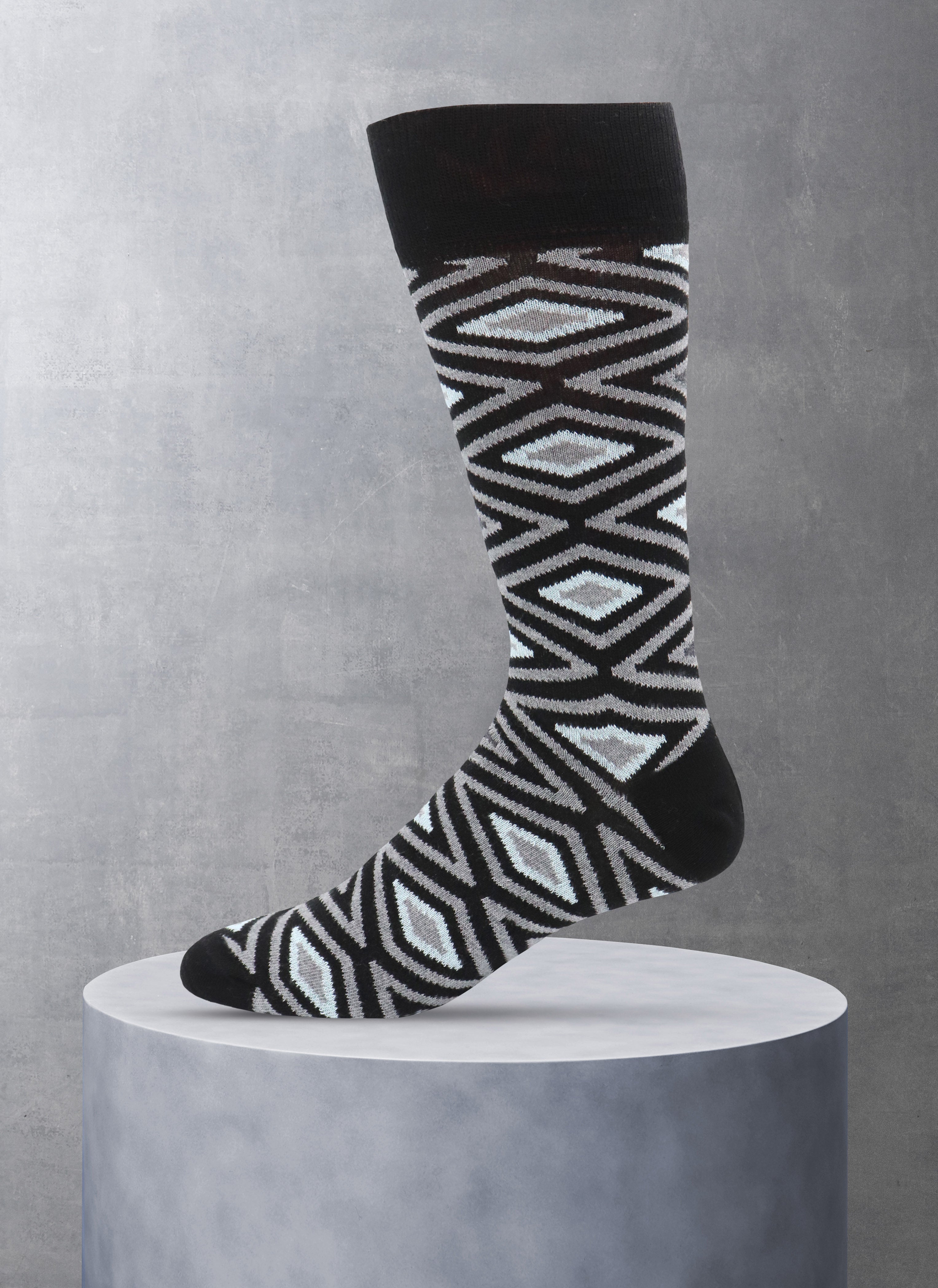 Pop Diamond Sock in Black – Lorenzo Uomo
