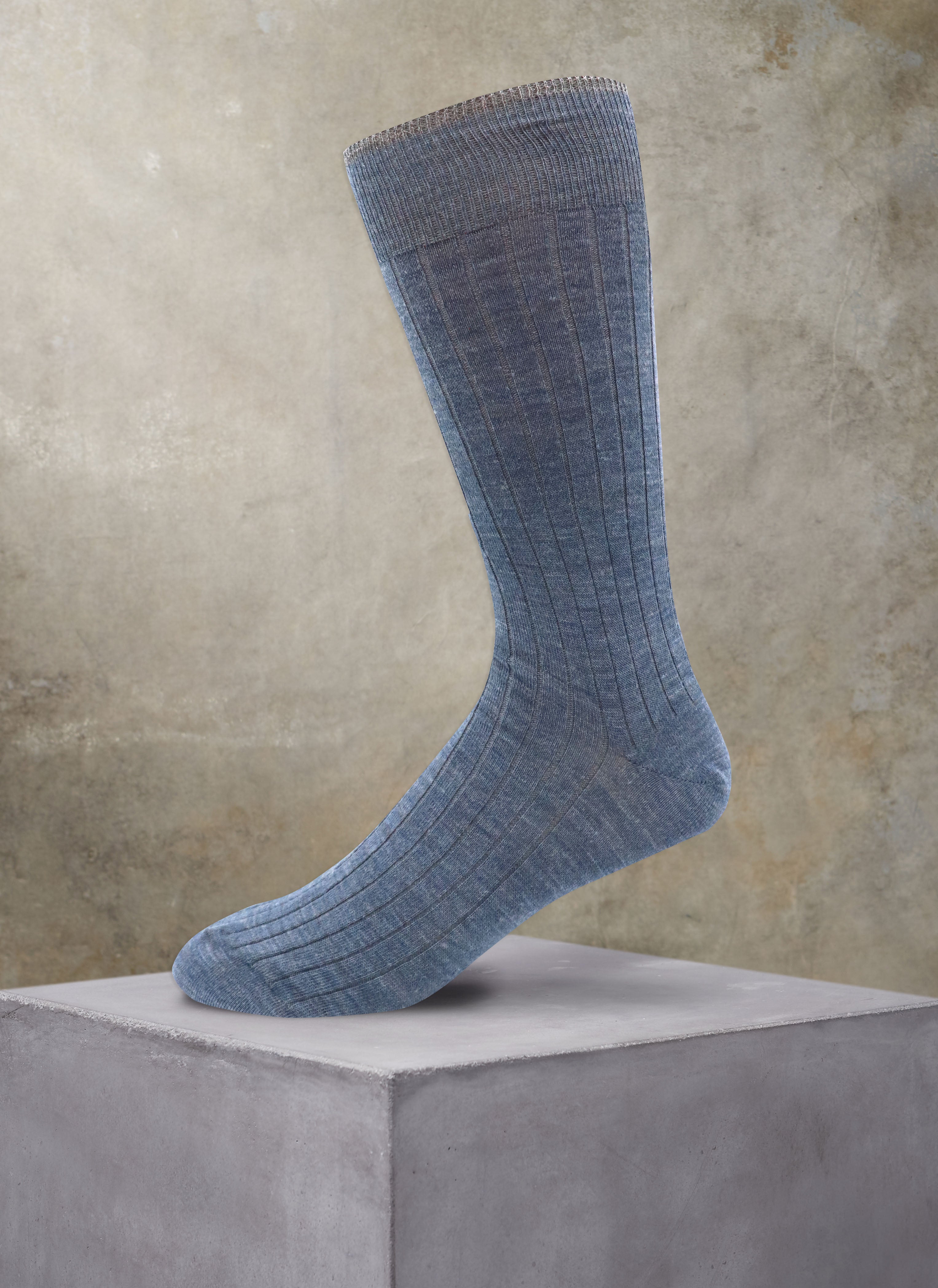 Softest Solid Merino Sock in Denim Heather – Lorenzo Uomo