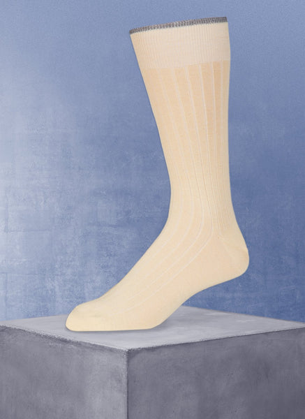 Mercerized Cotton in Yellow Socks – Lorenzo Uomo