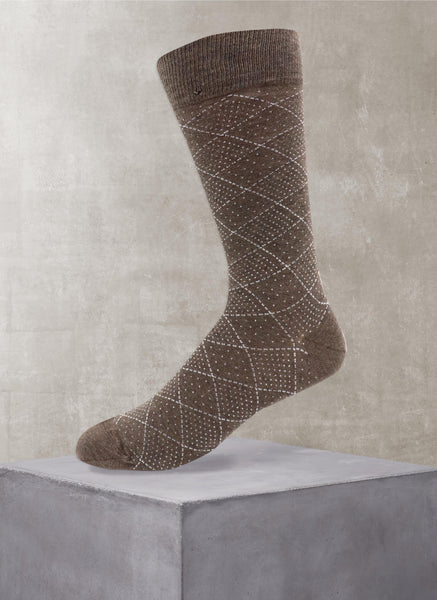 Pindot Sock in Brown – Lorenzo Uomo