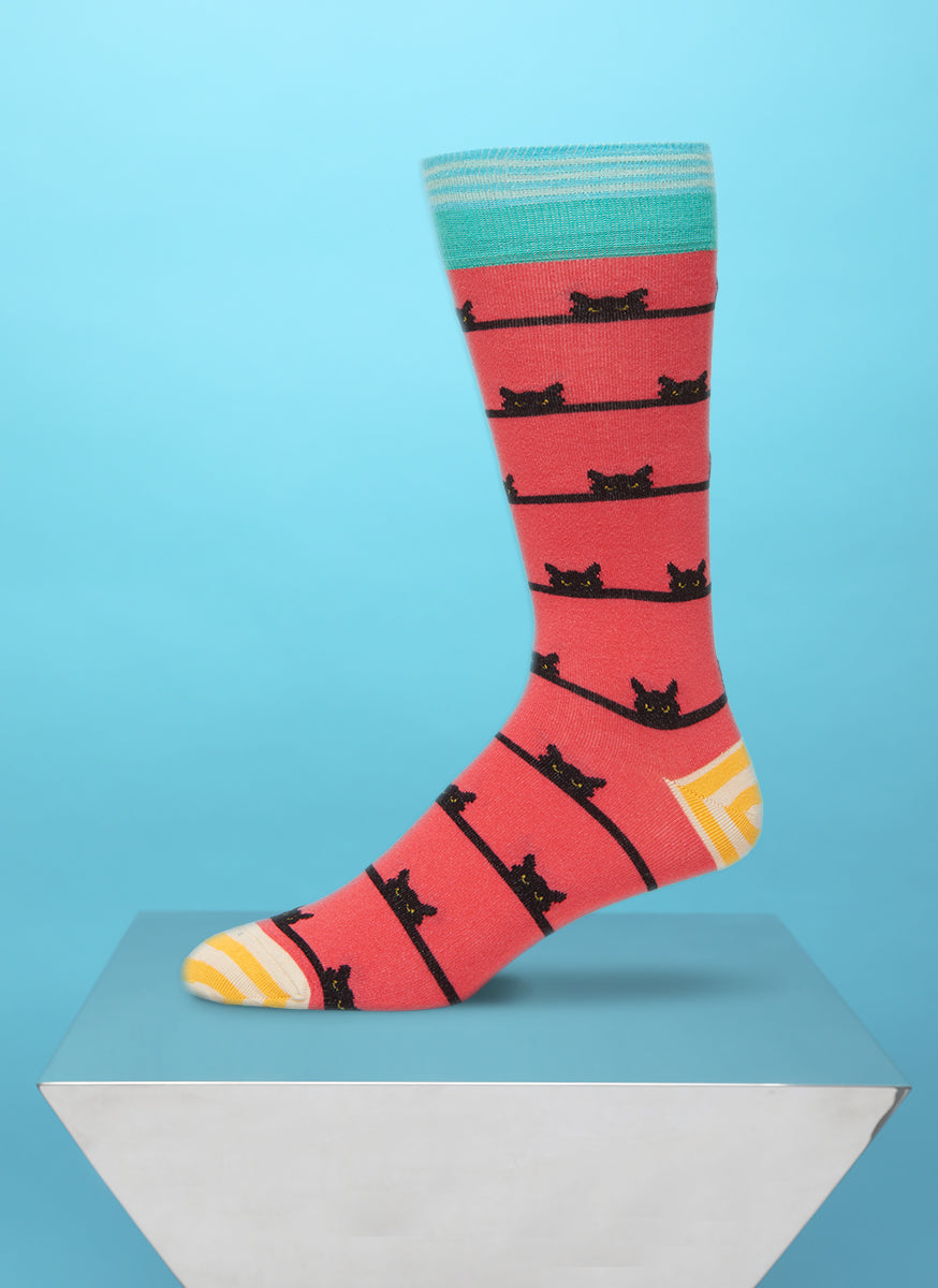 "Peeping Tom" Sock in Pink – Lorenzo Uomo