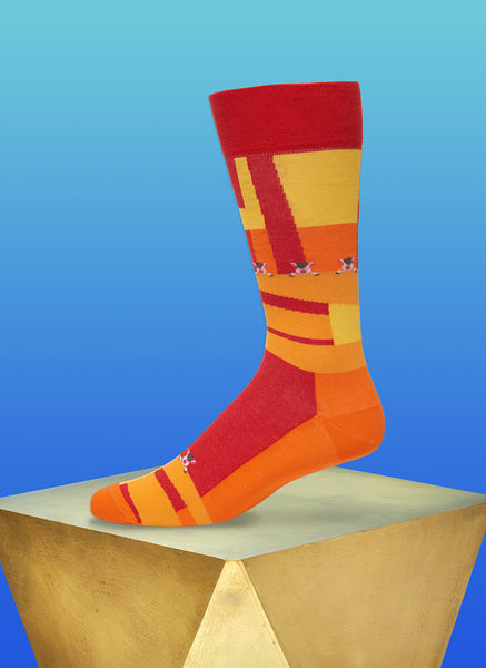 "Hog Watch" Sock in Red – Lorenzo Uomo