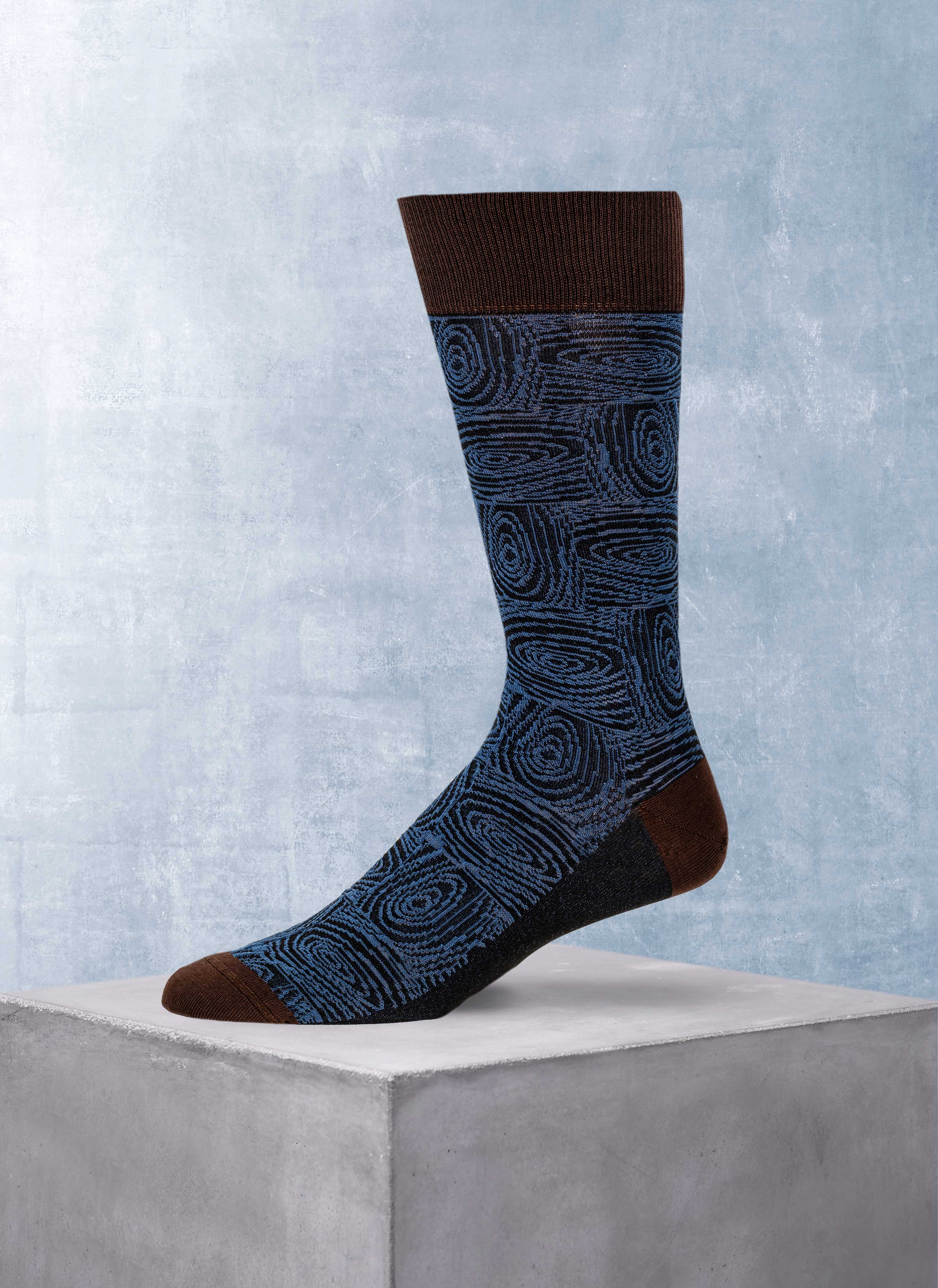 Oval Swirl Sock in Brown DIPEDARIUS® – Lorenzo Uomo