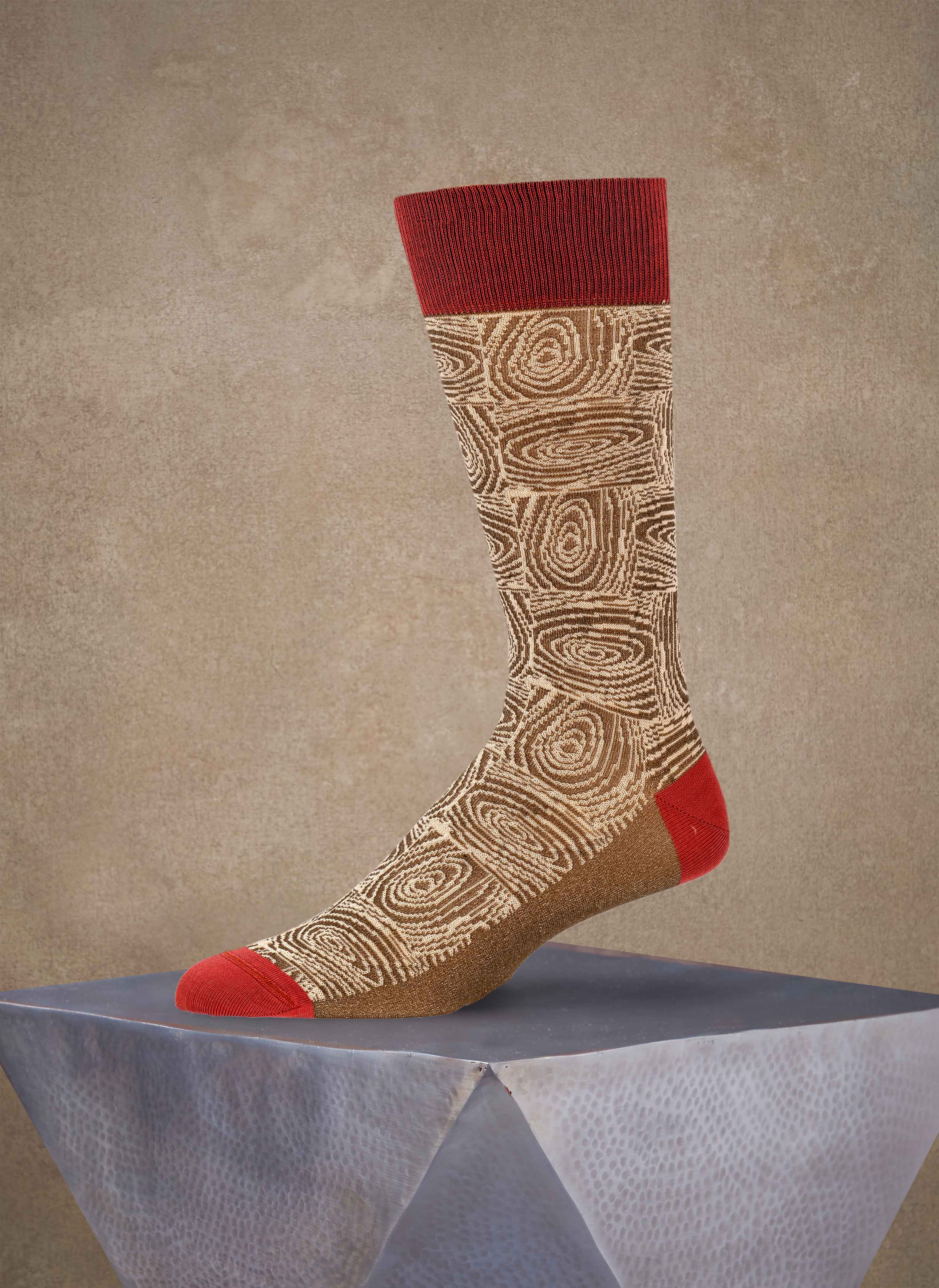 Oval Swirl Sock in Taupe DIPEDARIUS® – Lorenzo Uomo
