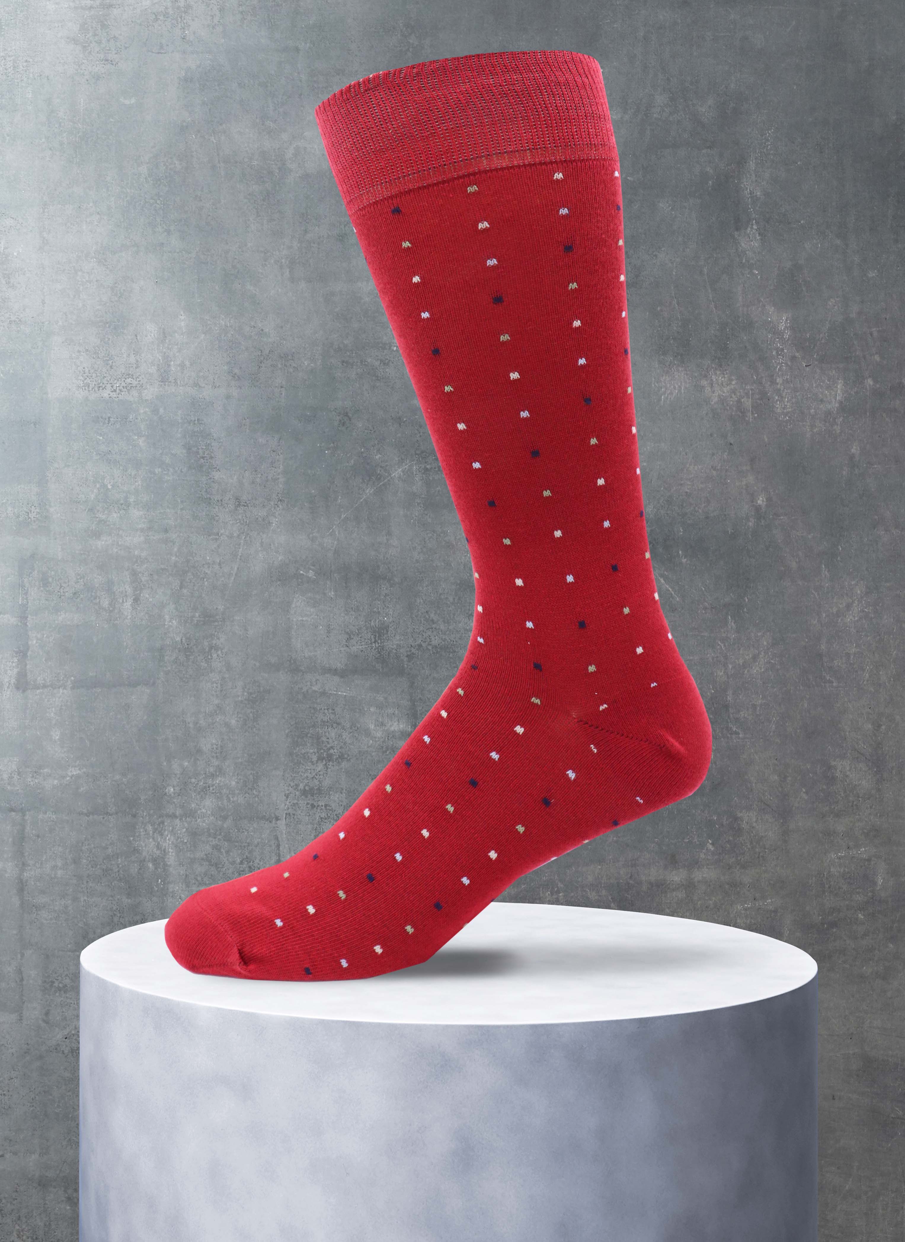 Small Square Sock in Red – Lorenzo Uomo
