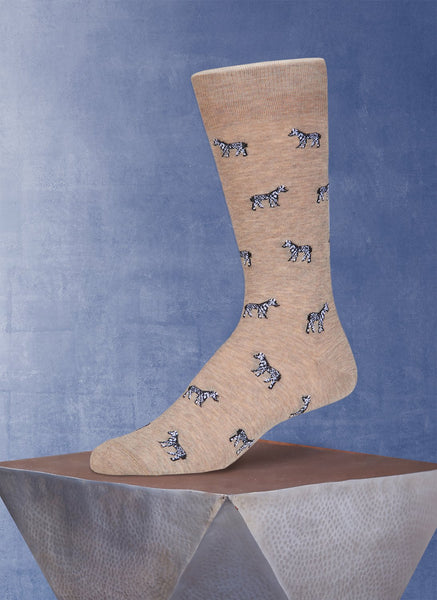 Medium Zebra in Beige Socks – Lorenzo Uomo