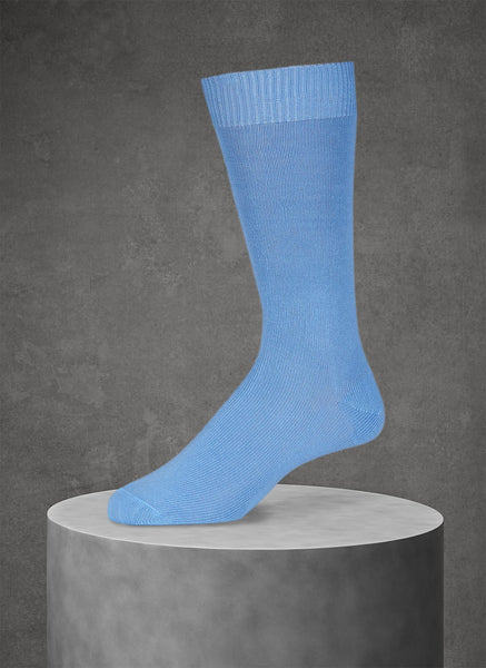 Egyptian Cotton in Light Blue Socks – Lorenzo Uomo