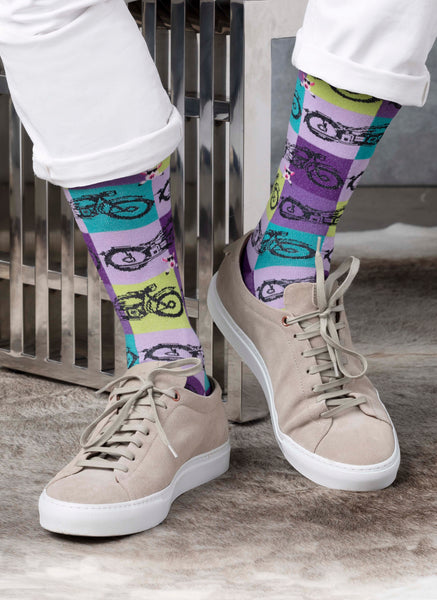 "High on Hog" Sock in Purple – Lorenzo Uomo