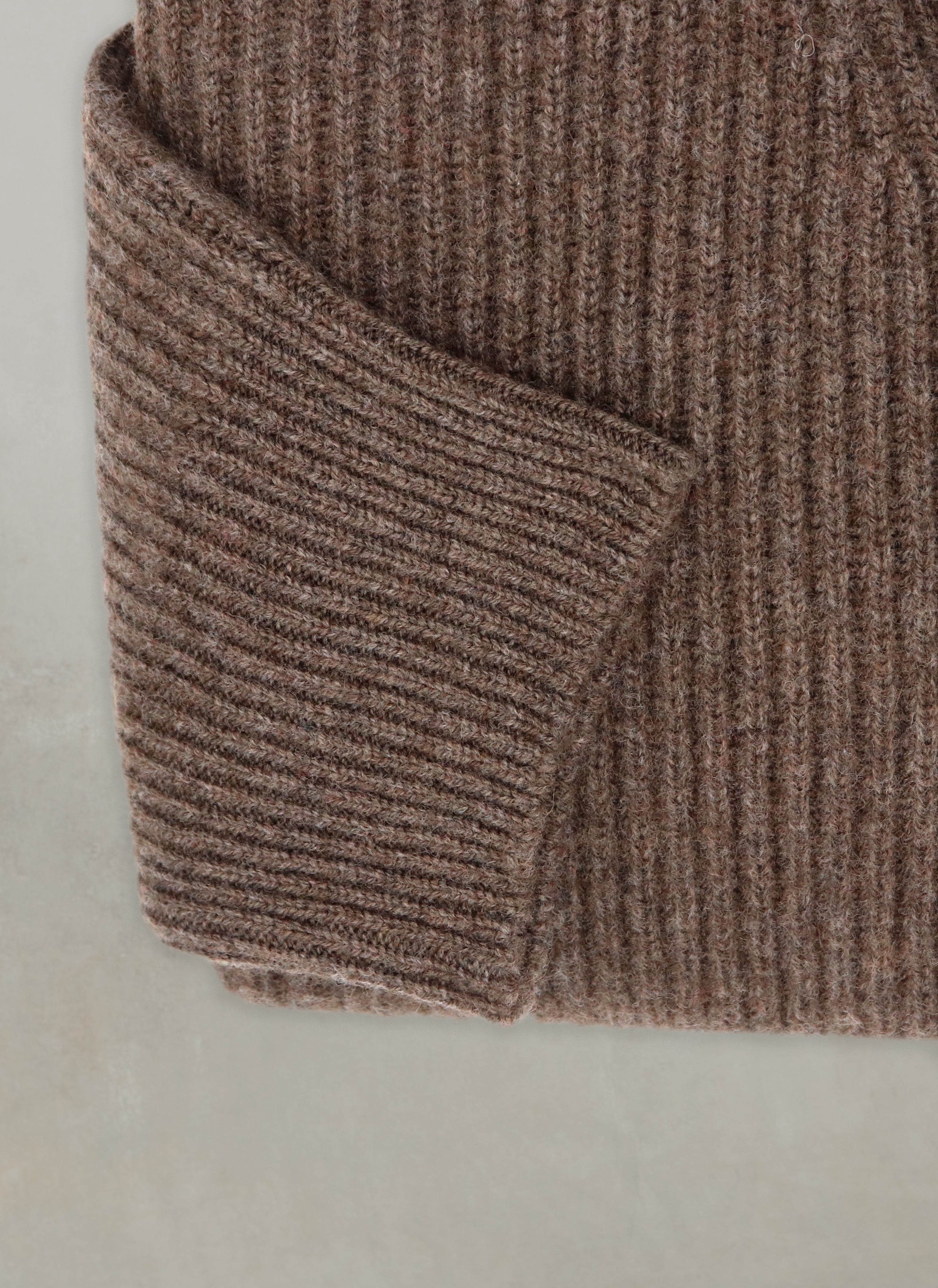 Men's Telluride Cashmere Rib Button Cardigan Sweater in Ranch Brown He ...